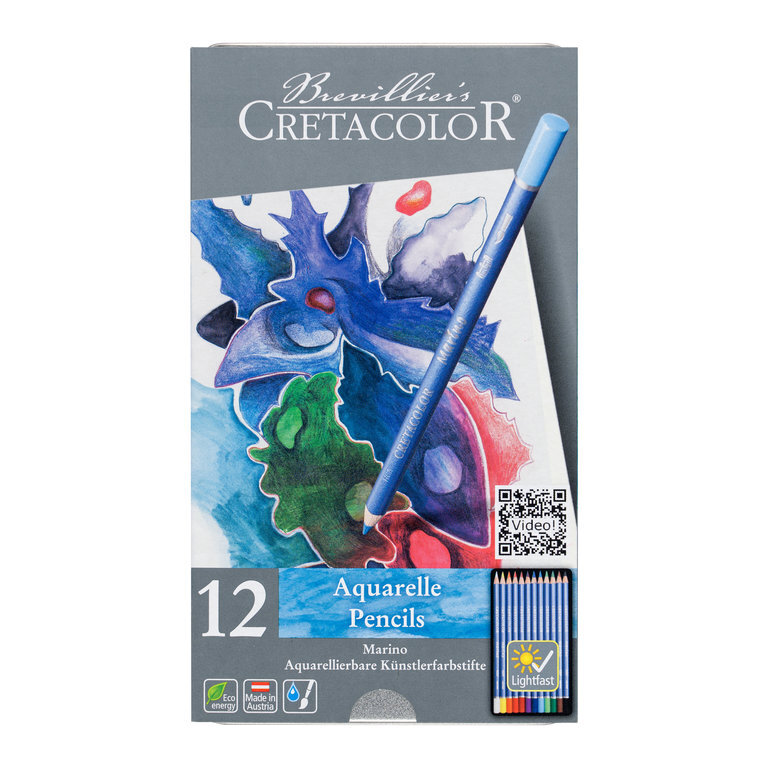 Aquarellfarbstifte 12erSet Metalletui Marino v. Cretacolor, 26,95